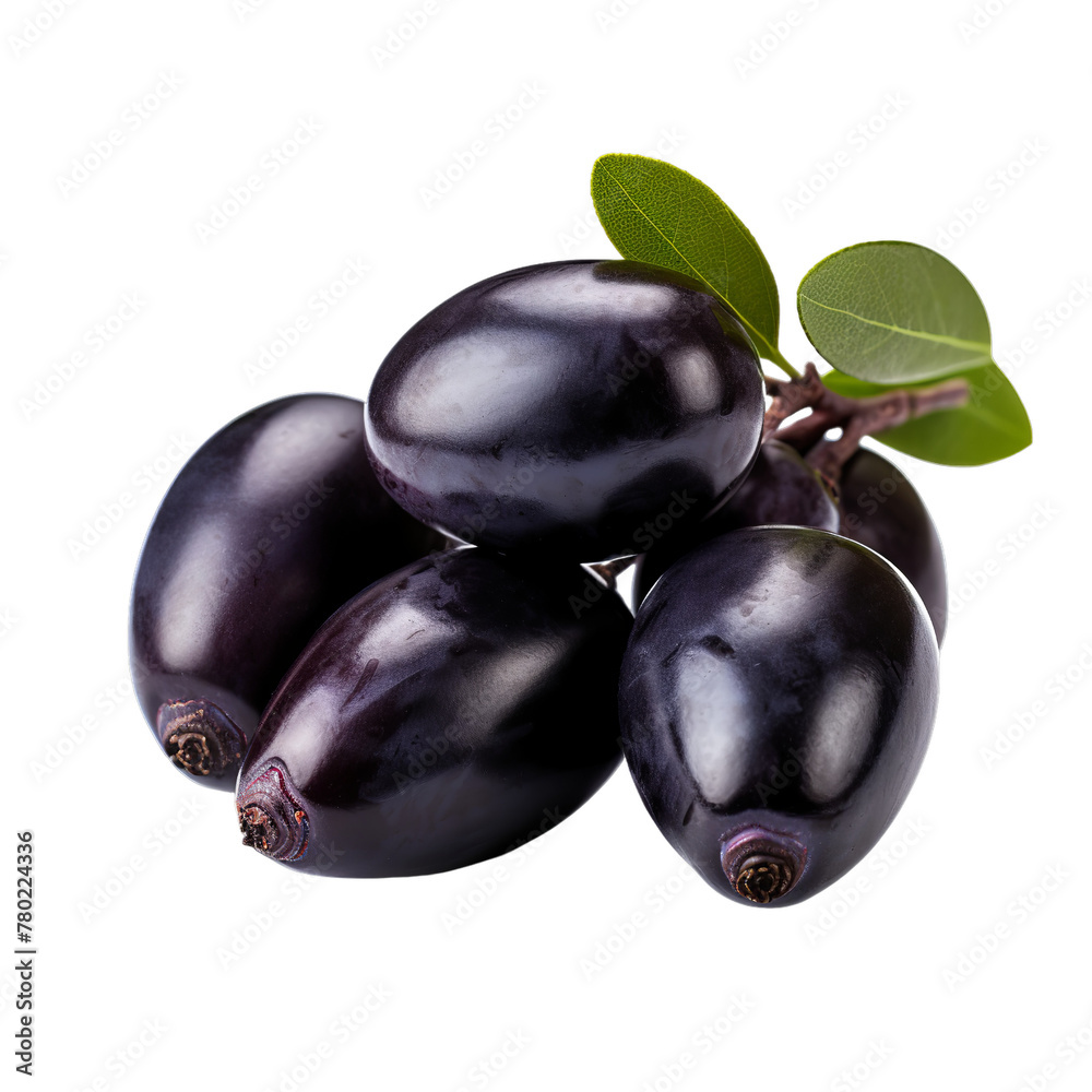 illustration of jamun without leaf side view, Isolated on transparent ...