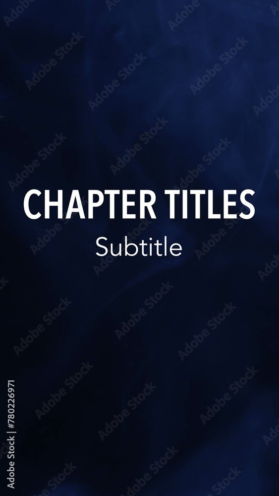 Vertical Chapter Titles with Wipe Stock Template | Adobe Stock