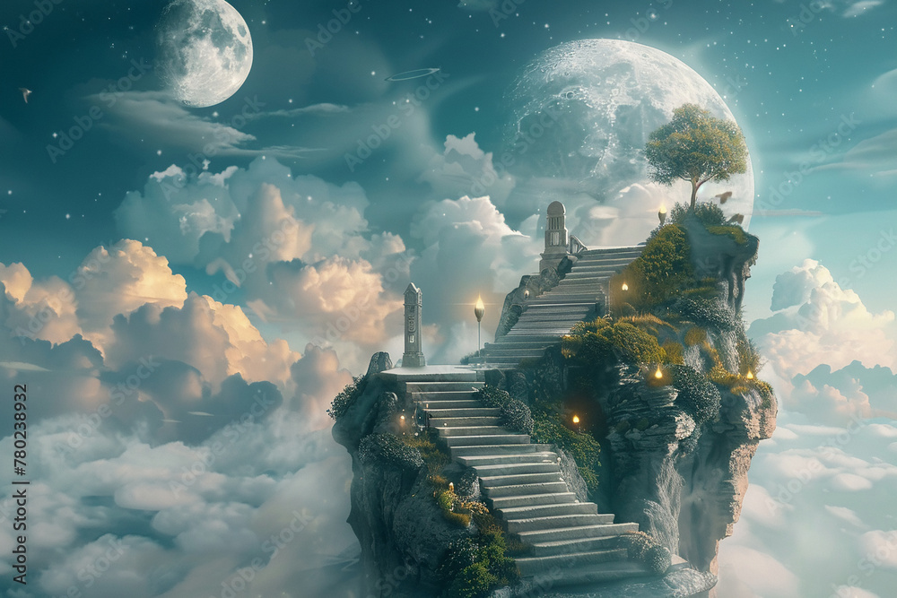 Incorporate elements of surrealism into the background design. How can ...