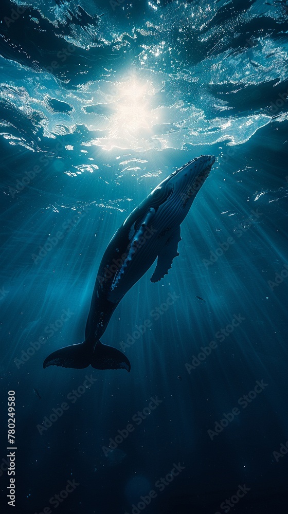 Ocean, vast and deep, home to diverse marine life, intricate coral ...