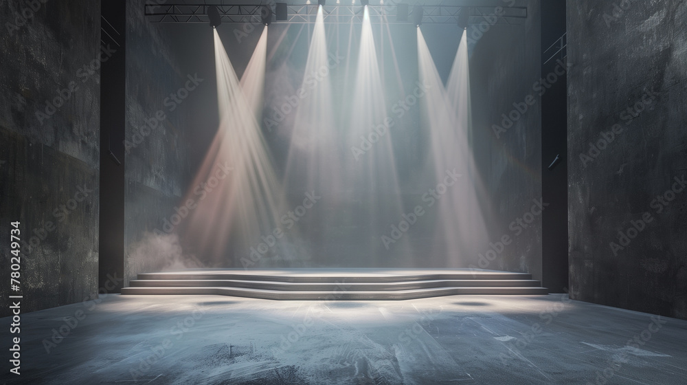 Lighting ramp with powerful spotlights for creating artificial lighting ...