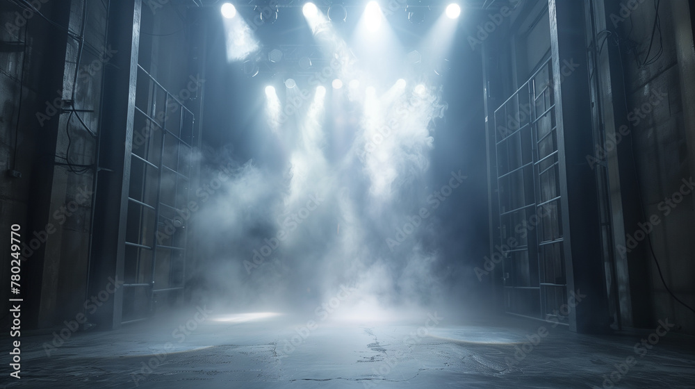 Lighting ramp with powerful spotlights for creating artificial lighting ...