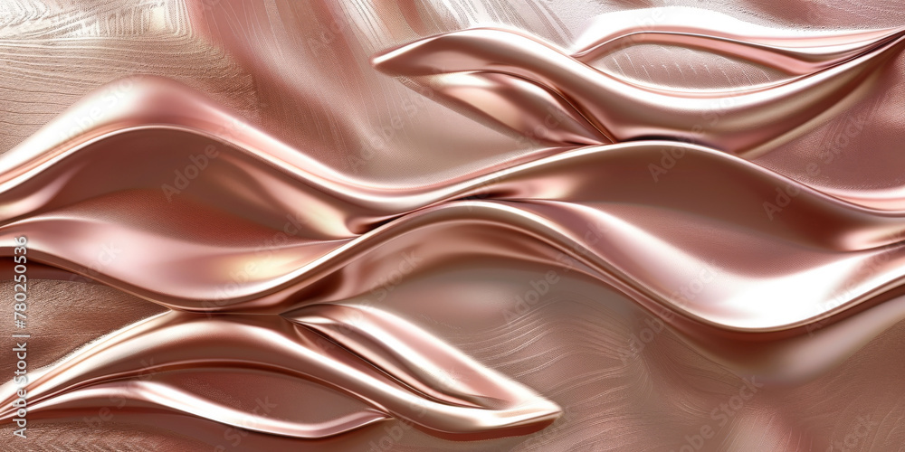 rose gold metallic background with wavy pattern background Stock ...