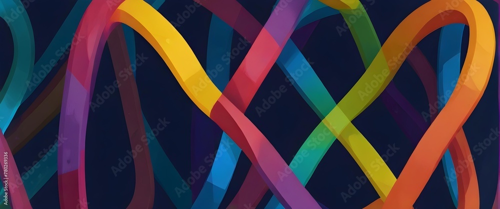 World Autism Awareness Day background with rainbow-colored infinity ...