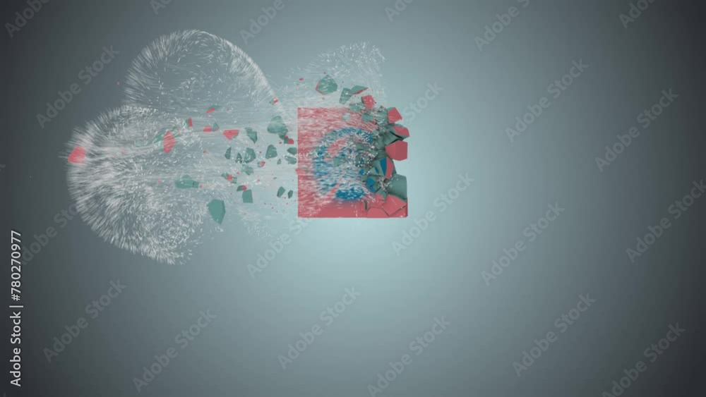 water electric splash 3d snowflakes hyper logo reveal. impress your audience with this ...