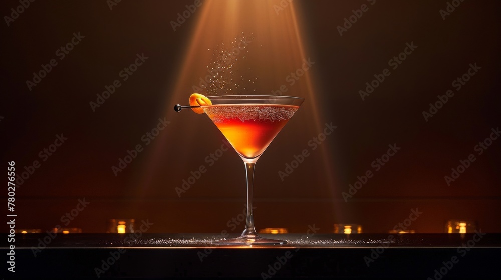 An animated sequence of a classic cocktail being mixed, illustrating ...