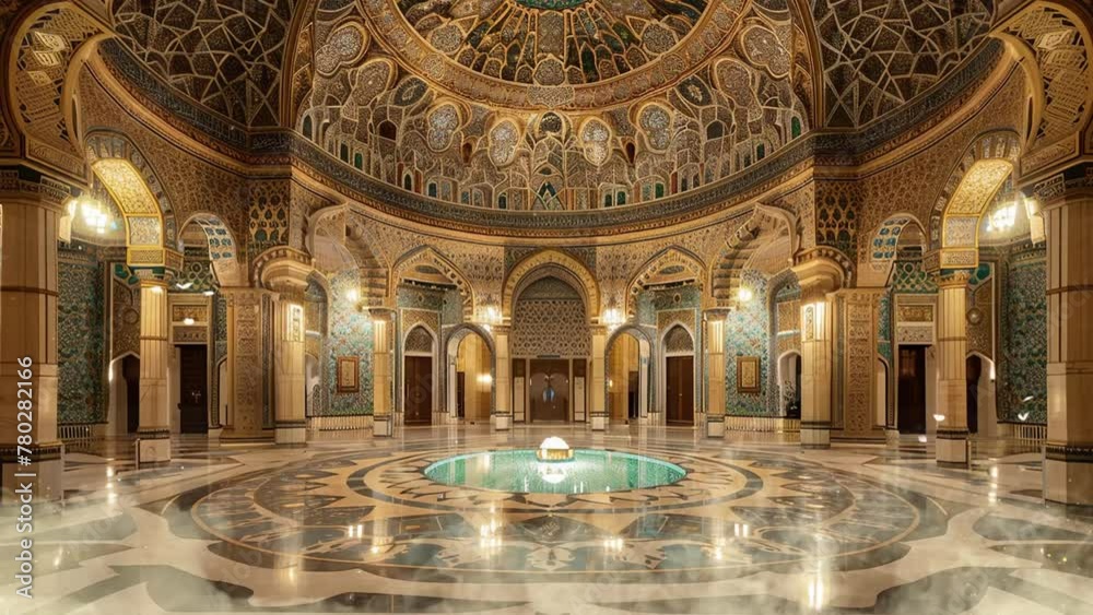 royal vintage architecture background. classic interior ballroom ...