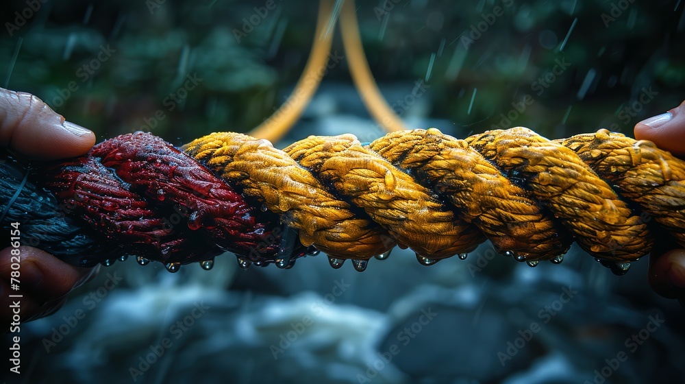 Team rope diverse strength connect partnership together teamwork unity ...