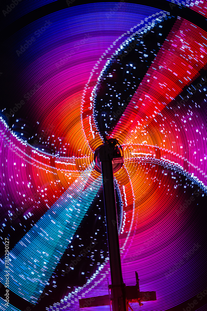 Carnival lights at night - The fun of summertime carnival and fair ...