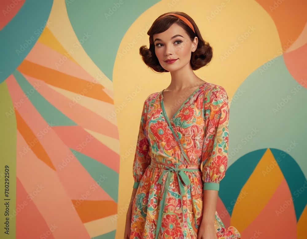 Vintage Glamour in Bold Hues, Eccentric Retro Chic: A Blast from the ...