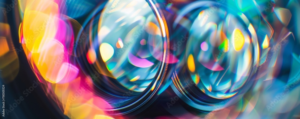 Vibrant light captured and manipulated by the zoom mechanism of a DSLR ...