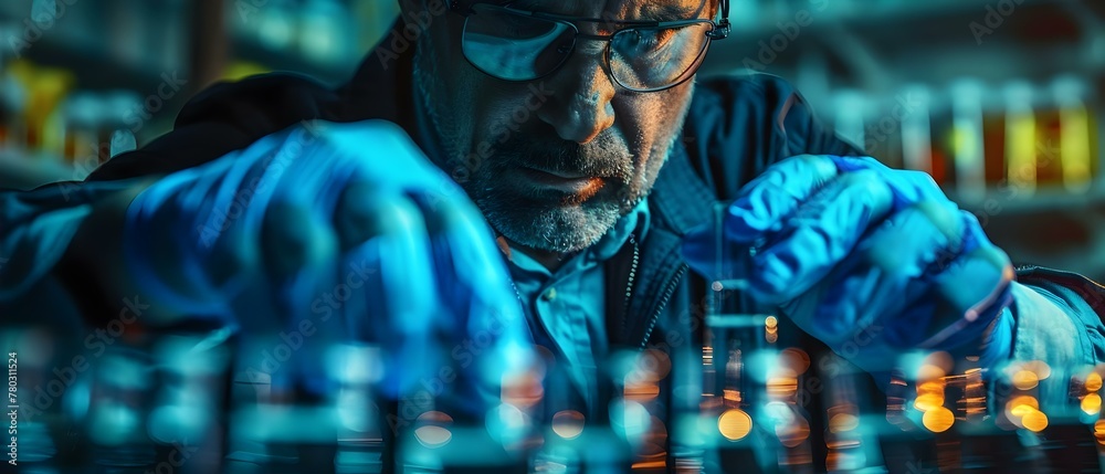 Crime Scene Investigator Analyzing Evidence with Precision. Concept ...