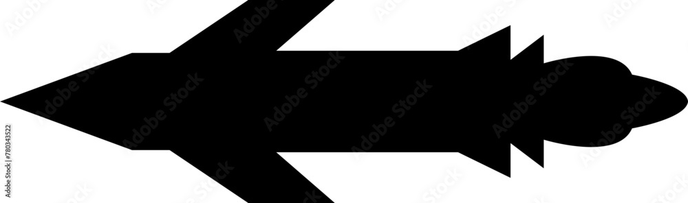 Vecteur Stock Missile icon in fill style. Combat rocket weapons ...
