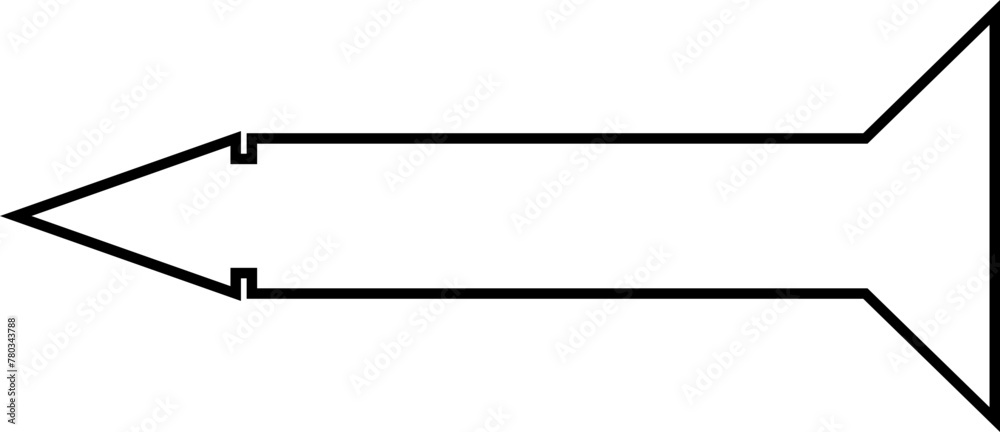 Missile icon in line style editable stock. Combat rocket weapons ...