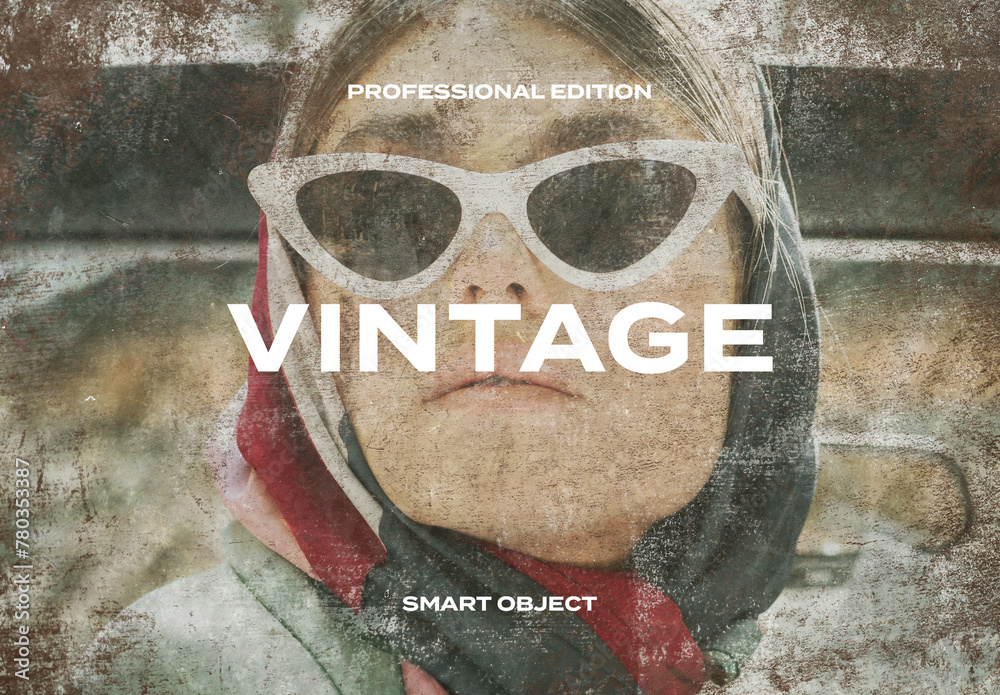 Vintage Old Retro Photo Effect Paper Texture Template Mockup Overlay ...