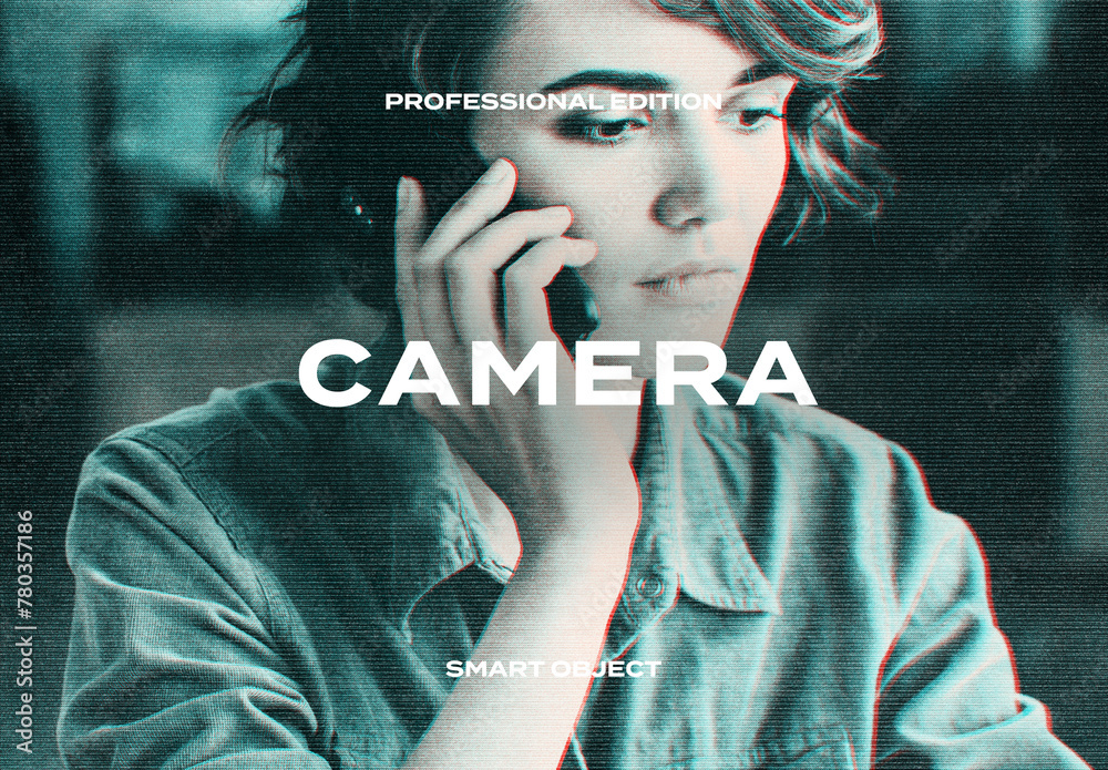 Camera Glitch Screen Display TV CRT VHS Photo Effect Paper Texture ...