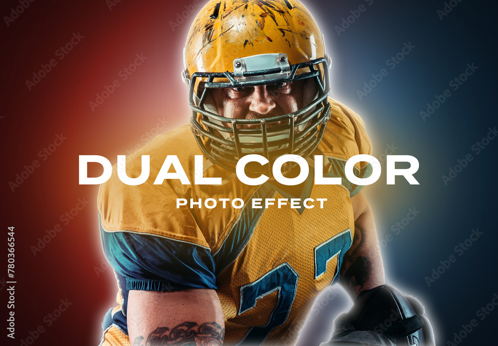 Dual Color Duotone Gradient Double Photo Effect Paper Texture Template ...