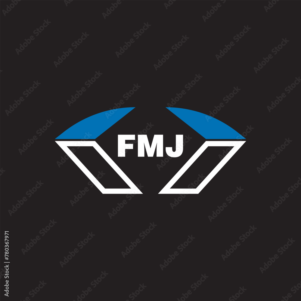 FMJ letter logo design on white background. FMJ logo. FMJ creative ...