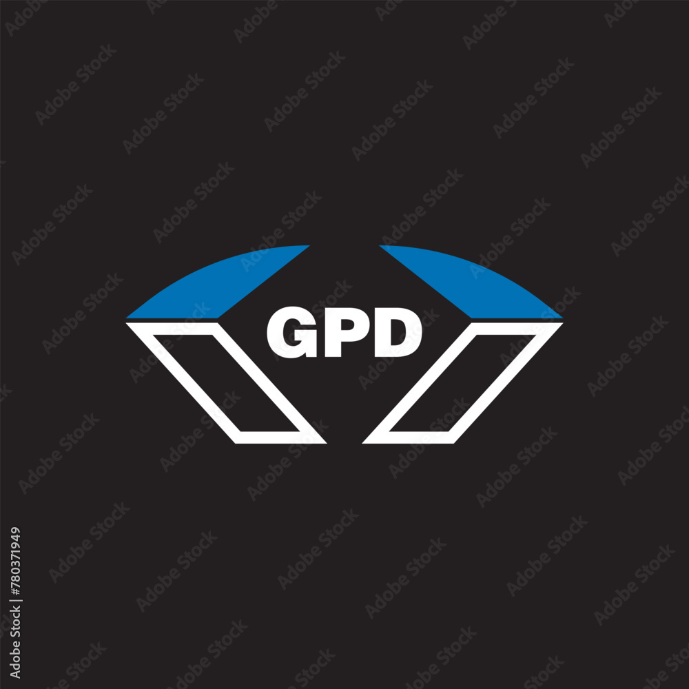 GPD letter logo design on white background. GPD logo. GPD creative ...