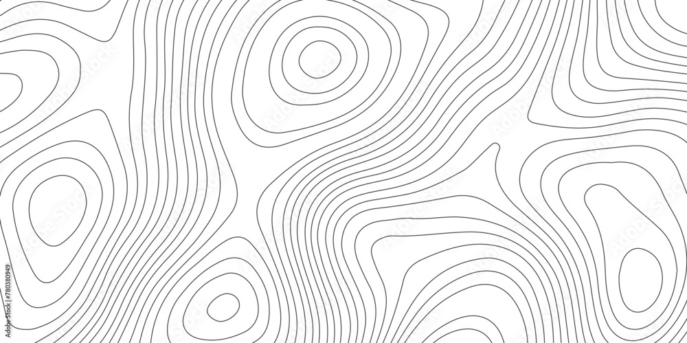 Topographic map curves geographic line map pattern .panorama view black ...