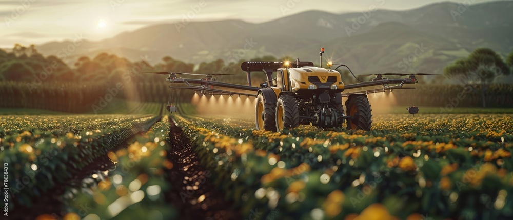 Agricultural technology concept art for sustainable farming practices ...