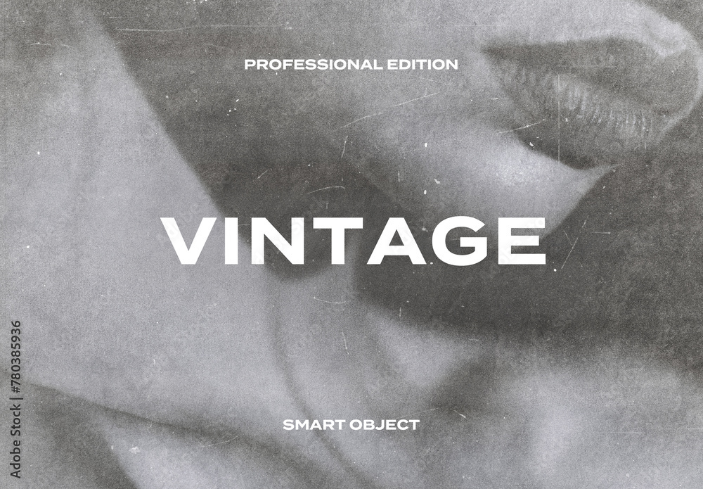 Vintage Old Retro Film Frame Photo Effect Paper Texture Template Mockup ...