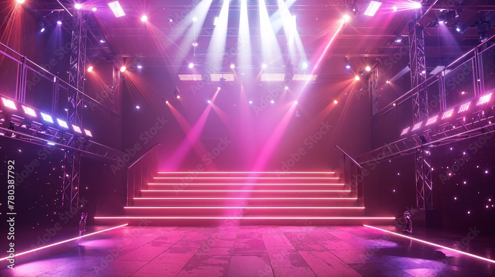 Lighting ramp with powerful spotlights for creating artificial lighting ...