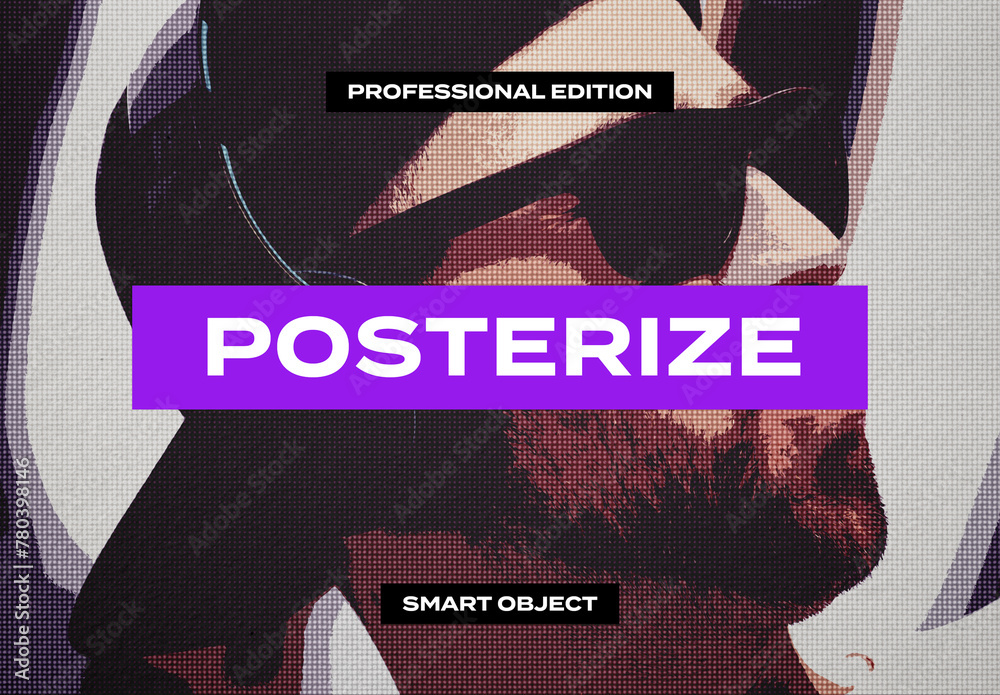 Posterize Vector Comics Illustration Cartoon Photo Effect Paper Texture ...