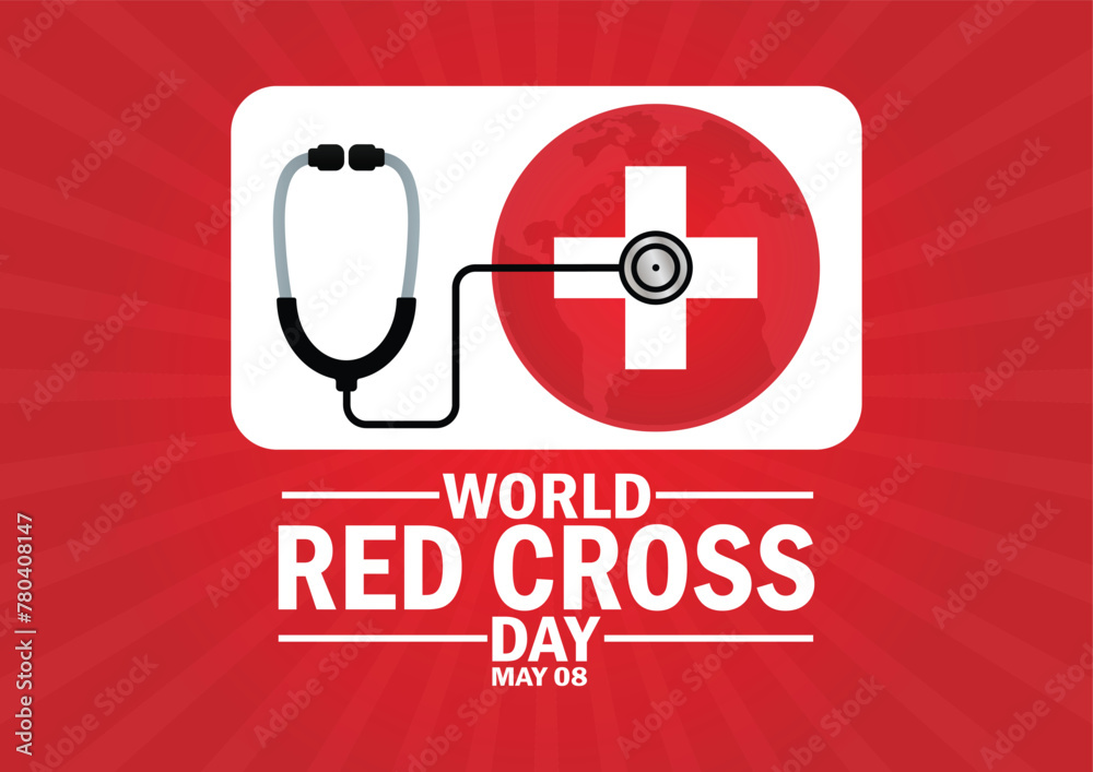 World Red Cross Day background or banner design template celebrated in ...