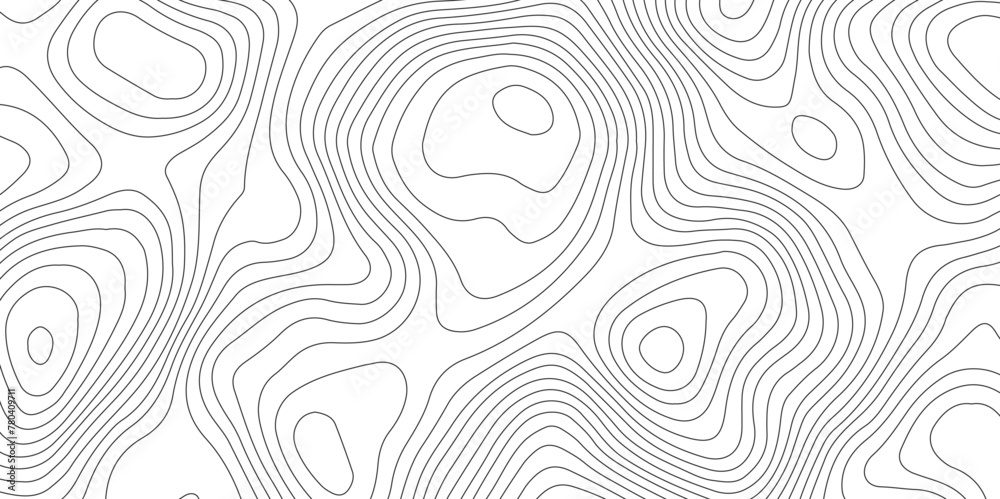 Topographic map curves geographic line map pattern .panorama view black ...
