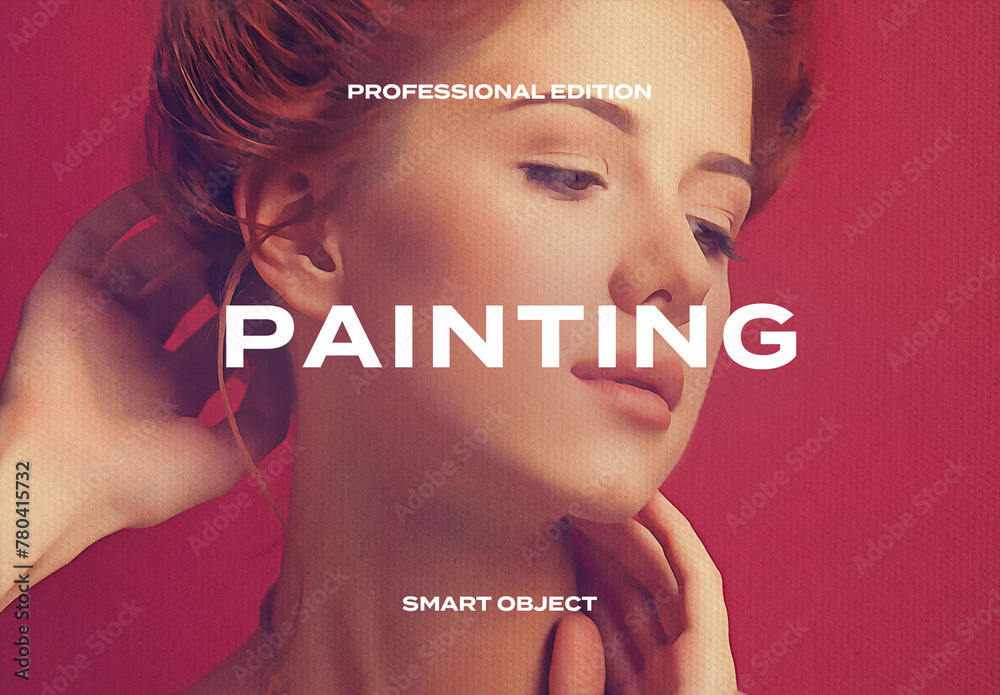Painting Drawing Oil Paint Art Photo Effect Paper Texture Template ...