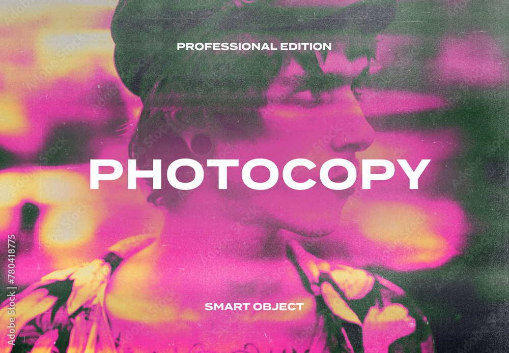 Photocopy Risograph Grain Film Frame Photo Effect Paper Texture ...