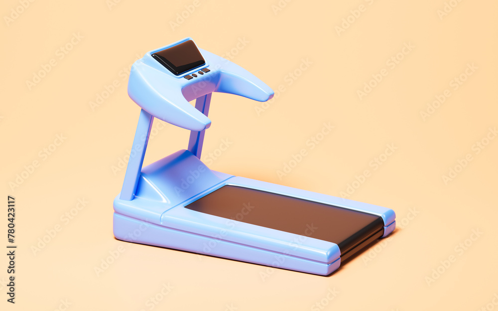 Cartoon treadmill model, 3d rendering. Stock Illustration | Adobe Stock