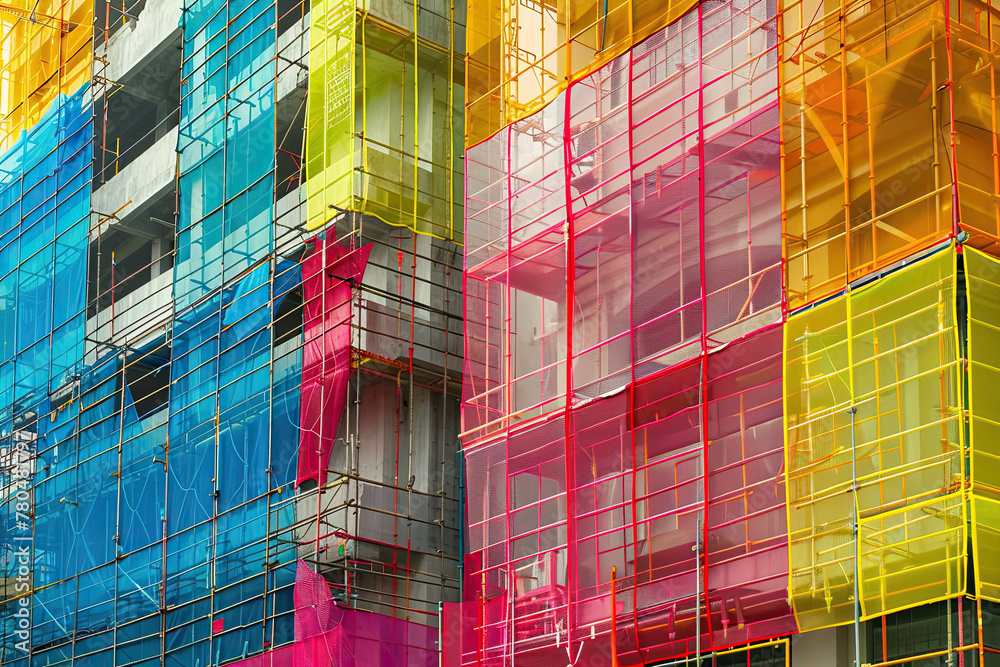 Construction site. Construction, renovation of high-rise residential ...