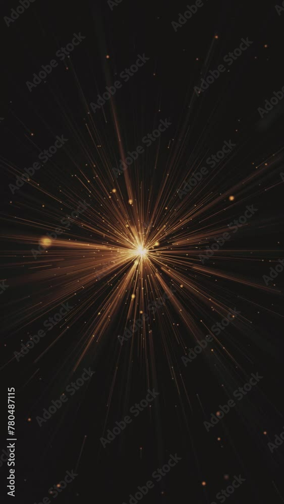 Vertical video - cosmic interstellar hyperspace motion background animation. Flying at warp ...
