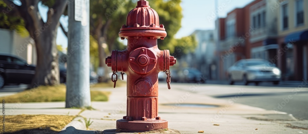 A fire hydrant on a street corner, representing its vital role in ...