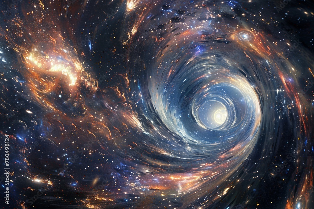 galaxy rotation It has stars and nebulae swirling around its core ...