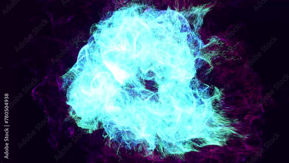 Shockwave. Colorful beautiful bg with lambent magic particles. Glow ...