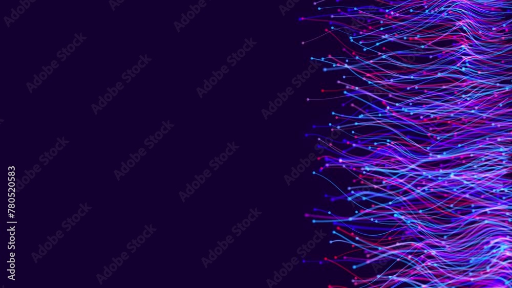 Vidéo Stock Flow of particles form wall. Luma matte as alpha channel ...