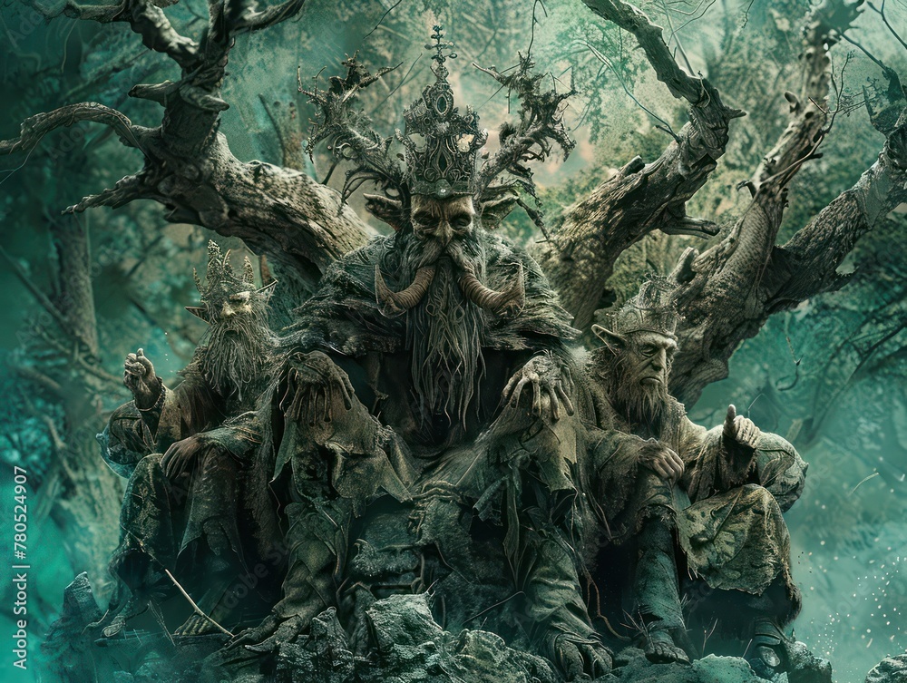 Behemoth and Scalers Unite: A Throne Woven from Ancient Trees Stock ...