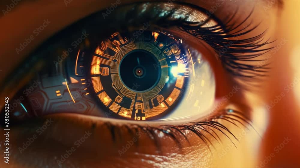 Blue Eye of Technology: A glowing digital illustration symbolizing the ...