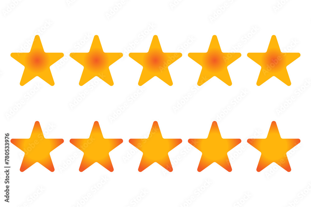 Five star rating badge, review rating, customer feedback. Stock Vector ...