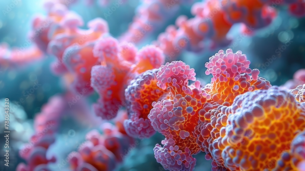 A 3D rendering simulates the structure of a cell membrane, highlighting ...