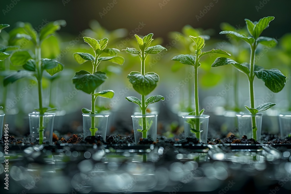 Cloning Methods Used to Create Lab-Grown Plants for Research and Cultivation. Concept Tissue ...