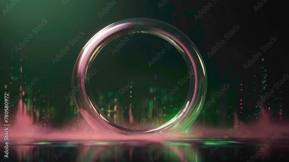 red and blue concentric Circes wrapped around each other in the form of ...