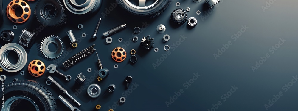 a bunch of different types of metal parts Stock Illustration | Adobe Stock