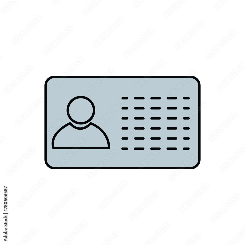 Student Id Card Icon. License icon vector. ID card icon. driver license ... Student Id Card Icon. License icon vector. ID card icon. driver license ...