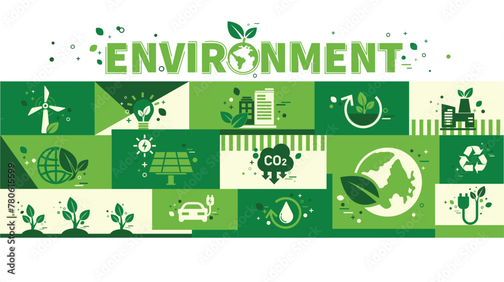 World environment and sustainable development concept with ecology ...