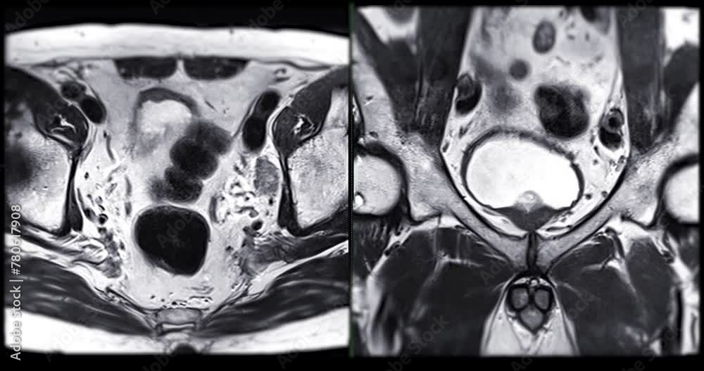MRI of the prostate gland reveals A 2.0x0.9x1.7 cm malignant prostate ...