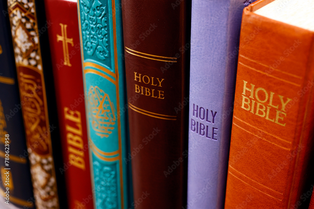 Bible, Quran and Torah, interfaith (interreligious) symbols of ...